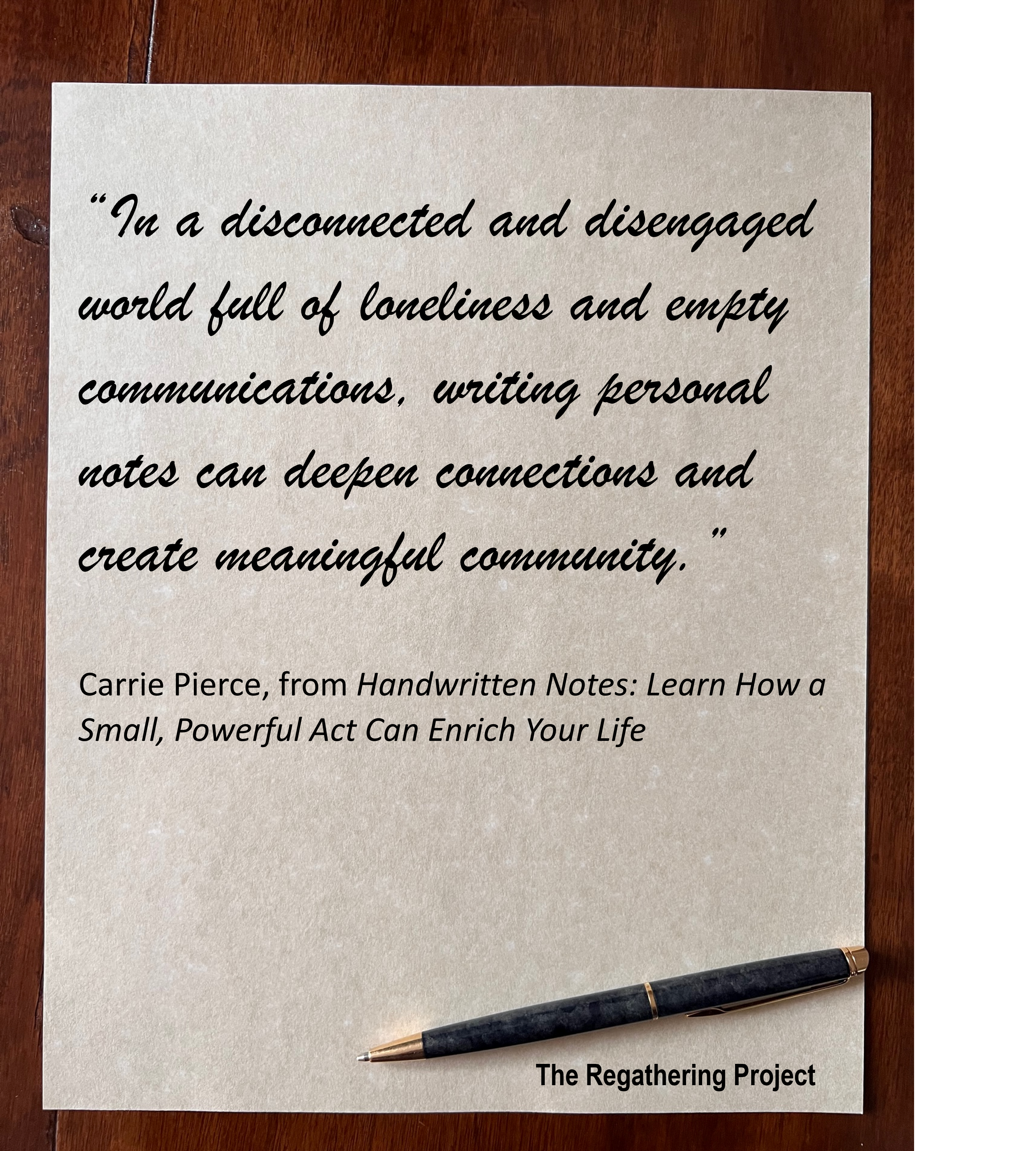 Write a Handwritten Note of Appreciation – The Regathering Project: Let ...